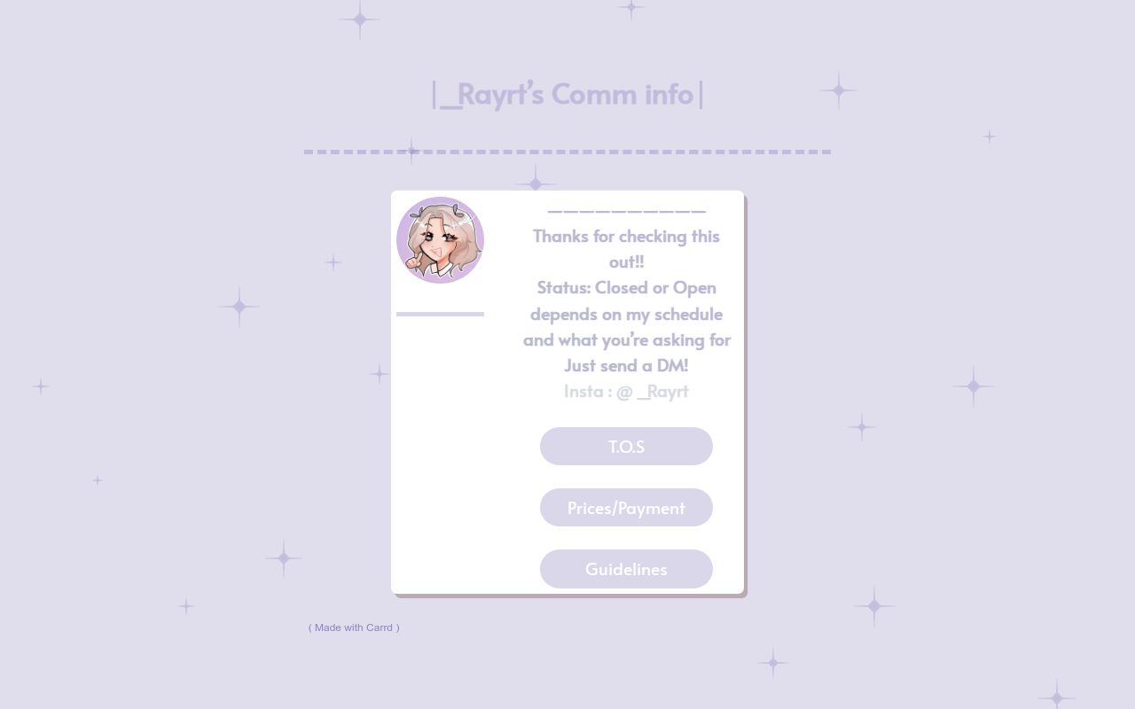 ray’s commision carrd